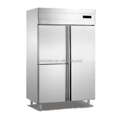 China Large Deep Refrigerator Stainless Steel Kitchen Display Refrigerator Industrial Frost Free 3 Door Upright Freezer for sale