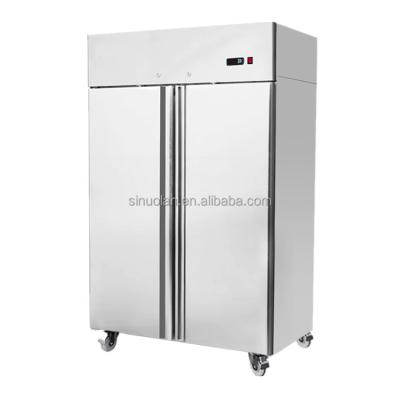 China Vertical Fan Cooling Stainless Steel Commercial 2 Door Upright Freezer Guangdong Kitchen Refrigeration Equipment for sale