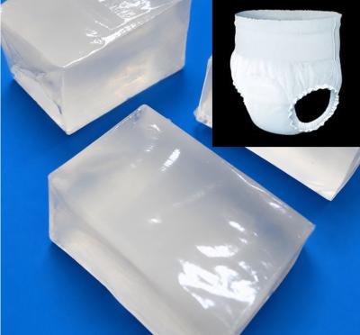 China Hot Melt PSA Adhesive for Adult Diaper Side Tape and Elastic Bonding for sale