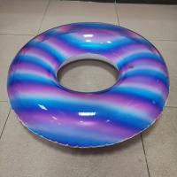 China Clear Round Star Inflatable Glitter Pool Float Swimming Ring 36inch PVC for sale