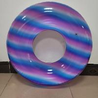 China Clear Round Star Inflatable Glitter Pool Float Swimming Ring 36inch PVC for sale