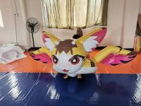 China Custom PVC Inflatable Fox Swim Ring 105cm Donut Pool Float with EN71 Certification for sale