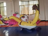 China Custom PVC Inflatable Fox Swim Ring 105cm Donut Pool Float with EN71 Certification for sale