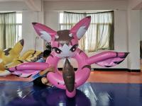 China Custom PVC Inflatable Fox Swim Ring 105cm Donut Pool Float with EN71 Certification for sale