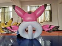 China Custom PVC Inflatable Fox Swim Ring 105cm Donut Pool Float with EN71 Certification for sale