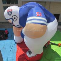 China Customized 6m High Oxford Cloth Inflatable Baseball Player for Advertising with 220V Blower for sale