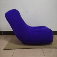 China Beile Customized PVC inflatable purple flocking sofas and chairs for sale