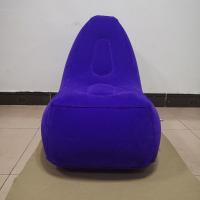China Beile Customized PVC inflatable purple flocking sofas and chairs for sale