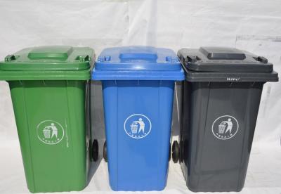 China Modern newest design recycling 660L plastic garbage trash container with wheels for sale