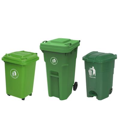 China Plastic recycling garbage container 240L with wheels for sale