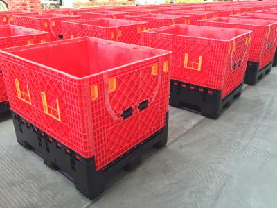 China 1200*1000mm Solid bulk storage container big size stackable large plastic pallet box for sale