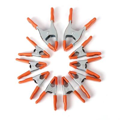 China Custom Metal Spring Clamp Tools Hardware Hand Clamps White Metal Clamp 4'' 6'' 9'' for sale