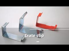 Logo Op maat gemaakte herbruikbare triplex doos montage krat clip lente staal snap krat clips