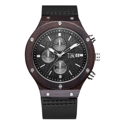 Cina Di legno progetti gli orologi per il cliente con colore del nero dell'esposizione della piuma di settimana della data in vendita