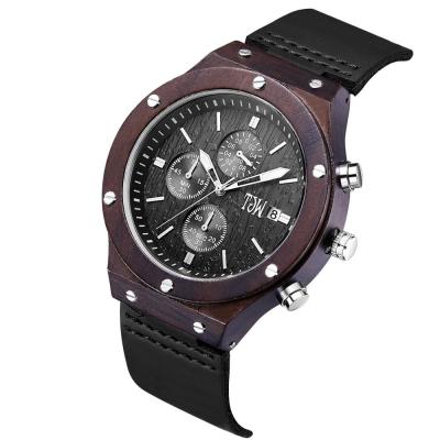 Cina Di legno progetti gli orologi per il cliente con colore del nero dell'esposizione della piuma di settimana della data in vendita