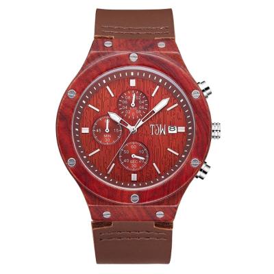 Cina Orologi di legno di legno della cassa per orologi del quadrante di progettazione semplice per gli uomini in vendita