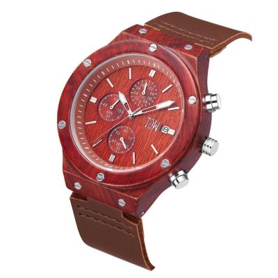 Cina Orologi di legno di legno della cassa per orologi del quadrante di progettazione semplice per gli uomini in vendita