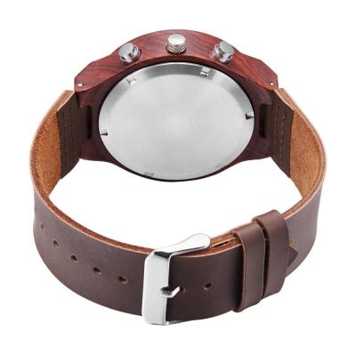 Cina Orologi di legno di legno della cassa per orologi del quadrante di progettazione semplice per gli uomini in vendita