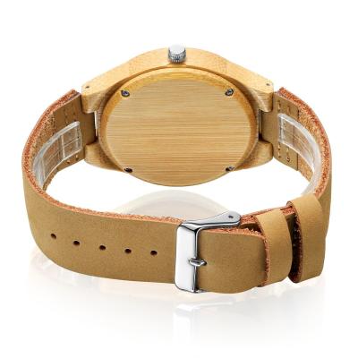 Cina L'abitudine di legno dell'orologio dell'acero naturale possiede il logo con la cinghia di cuoio genuina in vendita