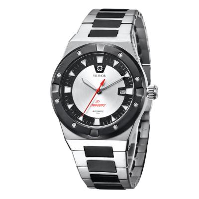 Cina Gli orologi degli uomini automatici d'argento, orologio automatico impermeabile dell'acciaio inossidabile in vendita