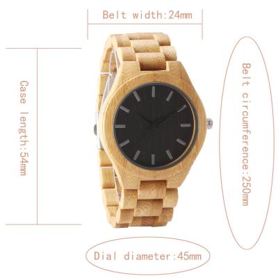 Cina BANCOMAT di bambù della banda 0-3 di stile dell'orologio di legno semplice del quarzo con colore su misura in vendita
