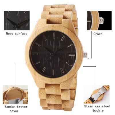 Cina BANCOMAT di bambù della banda 0-3 di stile dell'orologio di legno semplice del quarzo con colore su misura in vendita
