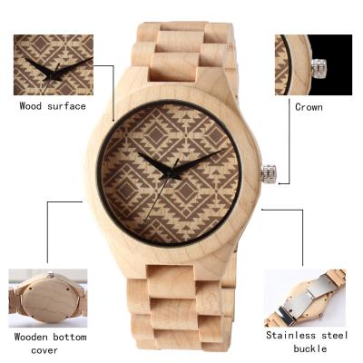 Cina Durevolezza Handcrafted del quarzo del polso alta del movimento di logo su ordinazione di legno dell'orologio per il regalo in vendita