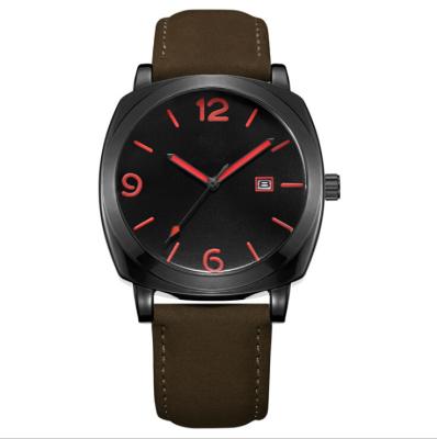 China banda del cuoio genuino del movimento del Giappone dell'orologio dell'acciaio inossidabile del quarzo di stile 3ATM for sale
