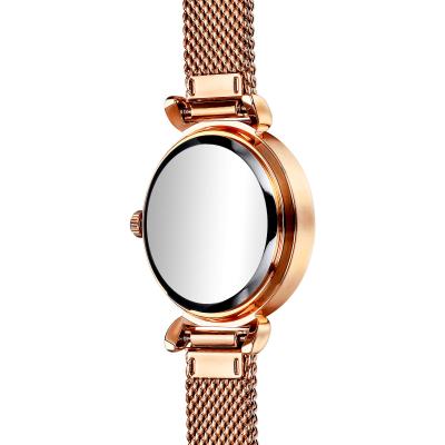 Cina Signore Mesh Band dell'orologio del quarzo della lega del IP Rose Gold Waterproof 28mm in vendita