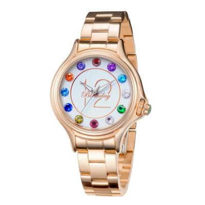 China De maniervrouwen legeren de Horlogesluxe Rose Gold Waterproof van het Dameskwarts Te koop
