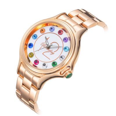 China De maniervrouwen legeren de Horlogesluxe Rose Gold Waterproof van het Dameskwarts Te koop