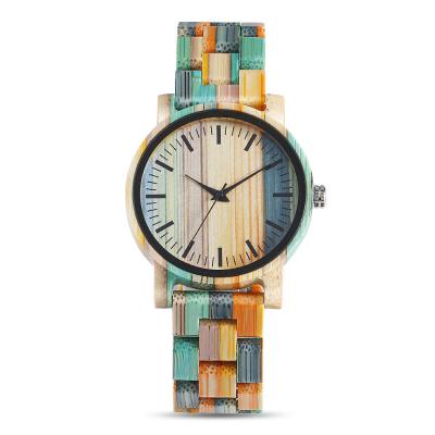 Cina Orologio di legno variopinto impermeabile con il progetto fatto a mano del movimento di PC21S in vendita