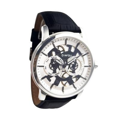 Cina Orologio automatico impermeabile di cuoio genuino dell'orologio rotondo degli uomini classici in vendita