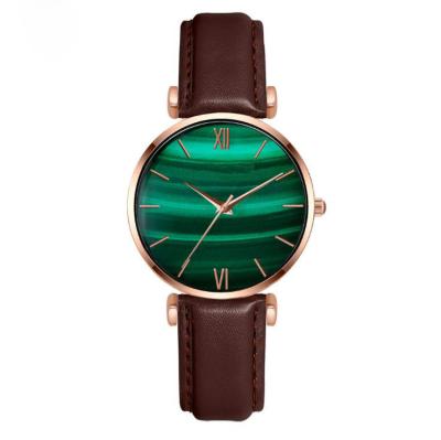 Cina Cinturino di orologio 22mm del modo delle donne della cassa della lega con il quadrante della malachite in vendita