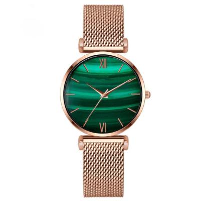 Cina Cinturino di orologio 22mm del modo delle donne della cassa della lega con il quadrante della malachite in vendita