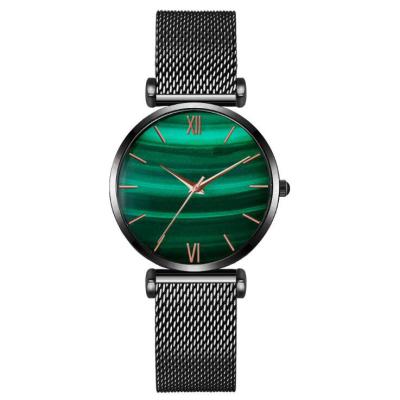 Cina Cinturino di orologio 22mm del modo delle donne della cassa della lega con il quadrante della malachite in vendita