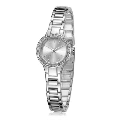 Cina Le donne semplici della cinghia guarda l'orologio impermeabile per il giro dell'allarme di Diamond Quartz Alloy Stainless Steel dell'orologio delle donne in vendita
