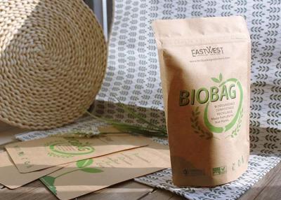 Cina Bio- borse concimabili su misura, chiusura lampo biodegradabile di PLA delle borse dell'alimento per tè/spuntini in vendita