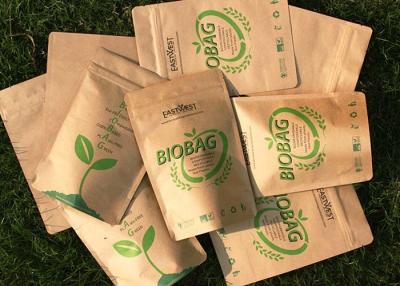 Cina Le borse biodegradabili dello spuntino della carta kraft, Bio- alimento insacca il logo stampato in vendita