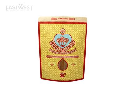 China Food Grade Brown Paper Ziplock Bags Tea Packaging Direct Printing for sale