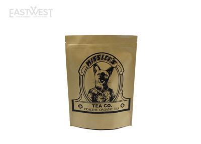 China Direct Printed Zipper Kraft Paper Pouch Environmentally Friendly For Nuts / Cookies for sale