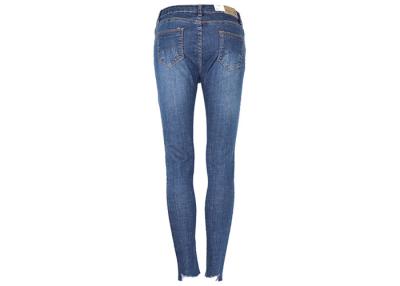 China Eco Distressed Skinny Denim Pants Mid Waist Apply To Four Seasons for sale