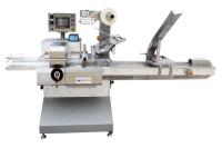 China 100pcs/Min PLC Horizontal Flow Wrapper , Biscuits 70mm Pack Height Food Packaging Machine for sale