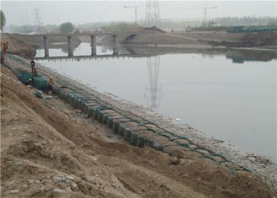 Cina 270g/M2 zincano la pietra rivestita del controllo delle inondazioni del gabbione della scatola hanno riempito 3m x 1m x 0.5m in vendita