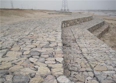 China 2m Long Galfan Pvc Coating Galvanized Gabion Box For Canal Construction à venda