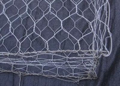 China 60mm×80mm 4x1x1m Hexagonal Gabion Box PE Coated For Shoreline Protection for sale