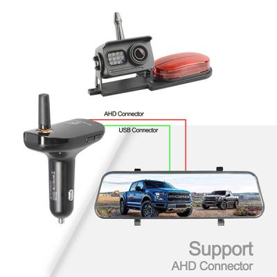 China Cor sem fio do preto do receptor da came AHD 1080P do traço da opinião traseira do espelho DVR do toque da visão noturna à venda