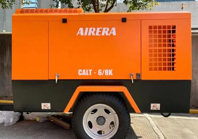 China CALT 6m³/min Flow, 8bar Pressure, Wolrd-class industrial diesel Engine Diesel Portable Compressor for sale
