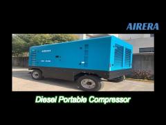 high pressure diesel portable screw air compressor airera calt-25/18k