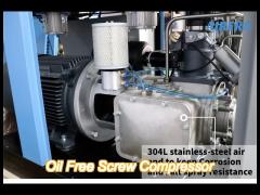 7.5kw direct-driven air cooling oil-free air compressor